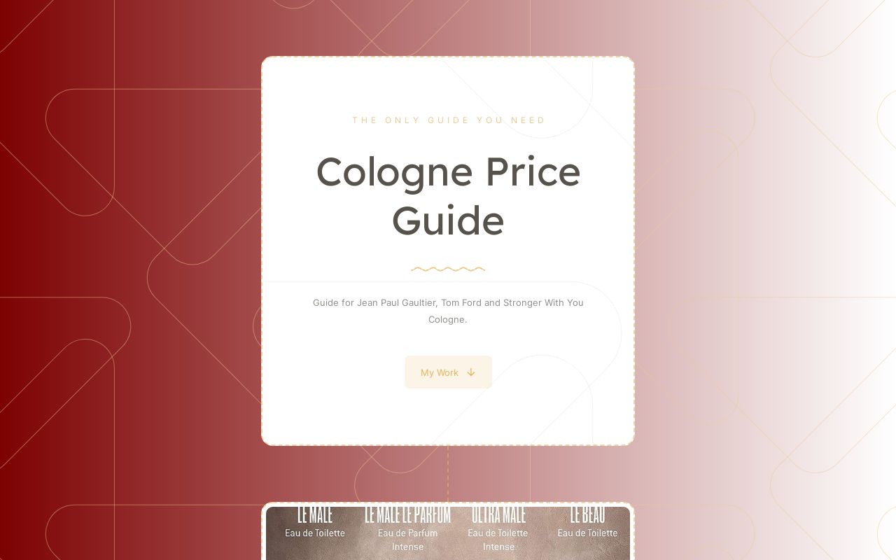 Cologne Price Guide